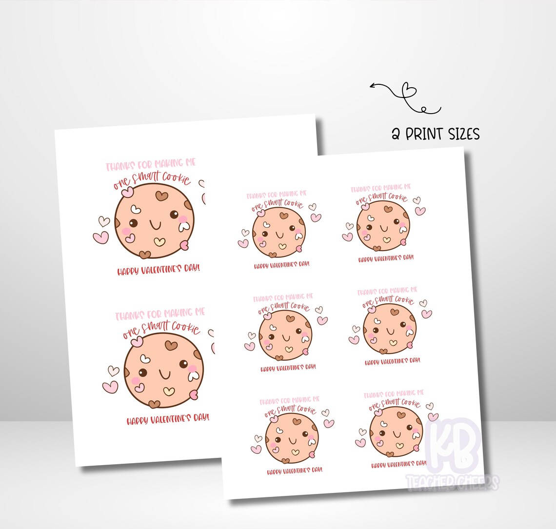 Cookie Valentine Teacher Gift Tag | Teacher Appreciation Coffee Tag ...