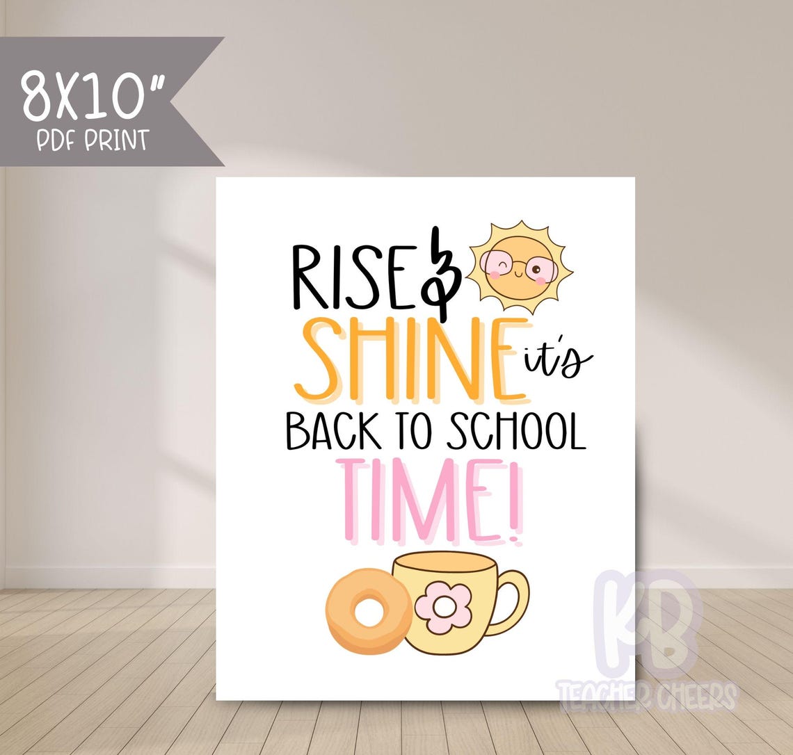 Rise and Shine Back to School Time | Back to School Treat Teacher and ...