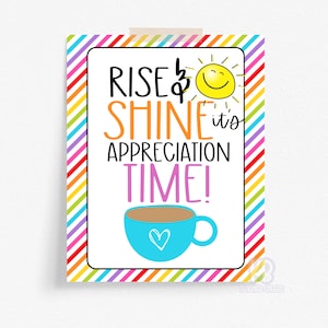 Rainbow Teacher Appreciation Brunch Inspired Printable Sign - Instant ...