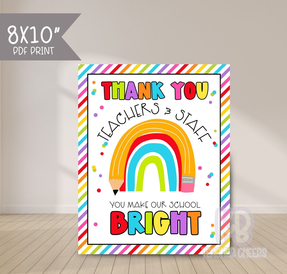 Teacher Appreciation Printable Bundle Instant Download - 15 Treat Signs ...
