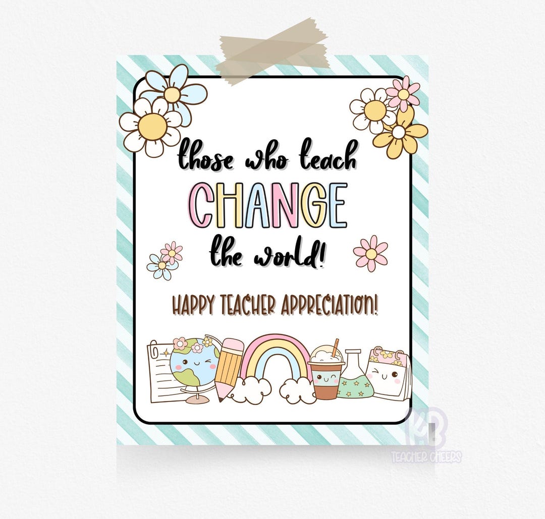 Teacher Appreciation Printable Treat Sign | Thank You Teacher Table ...