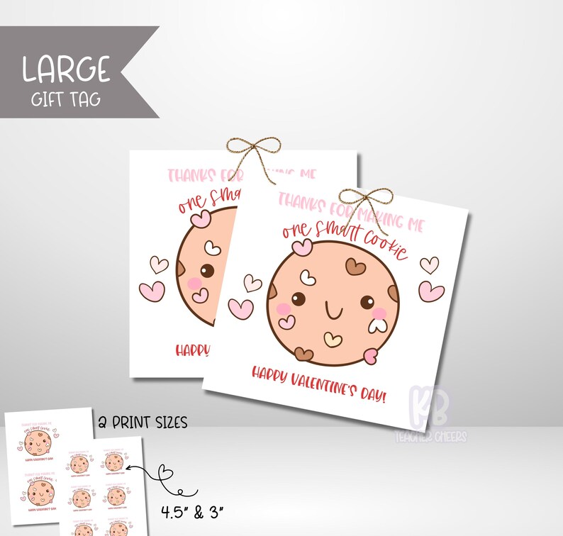 Cookie Valentine Teacher Gift Tag | Teacher Appreciation Coffee Tag ...