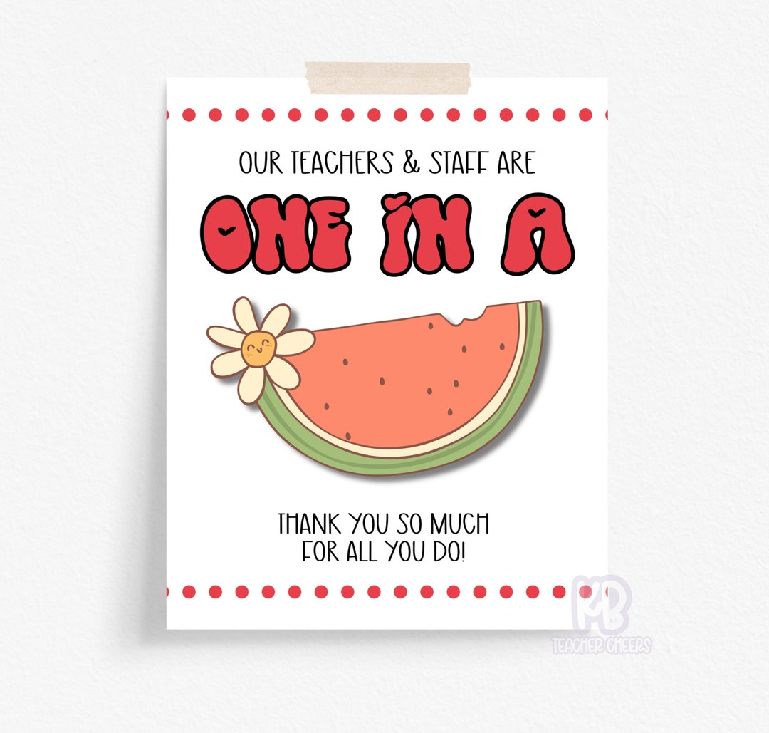 Melon Summer Teacher and Staff Appreciation Sign - Easy Teacher, Staff ...