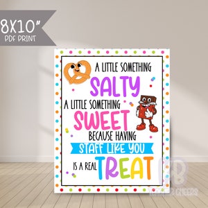 Sweet and Salty Treat Teacher Appreciation Sign - Easy Teacher, Staff ...