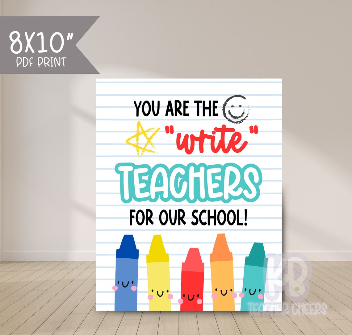 Fun Teacher Appreciation Printable Sign - Instant Download - Gift for ...