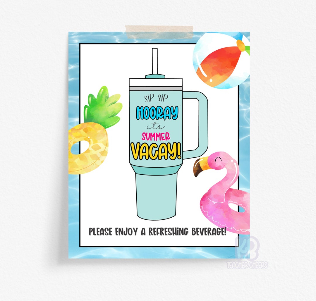 Summer Vacay Teacher Appreciation Sign - Easy Teacher, Staff, Educator ...