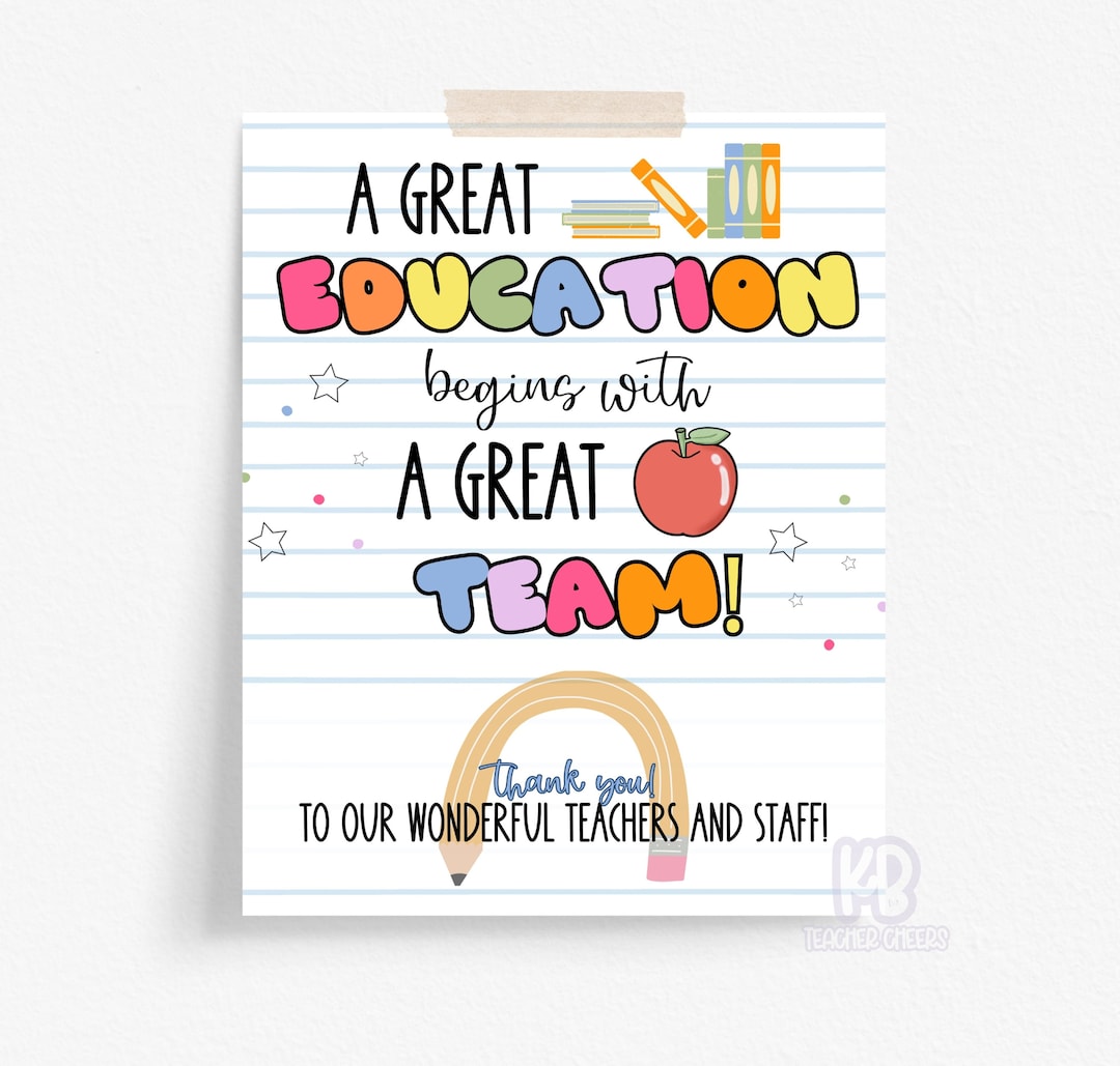 Educator Appreciation Printable Sign - Instant Download - Gift for ...