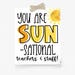Sunsational Teacher Appreciation Sign - Easy Teacher, Staff, Educator ...