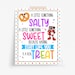 Sweet and Salty Treat Teacher Appreciation Sign - Easy Teacher, Staff ...