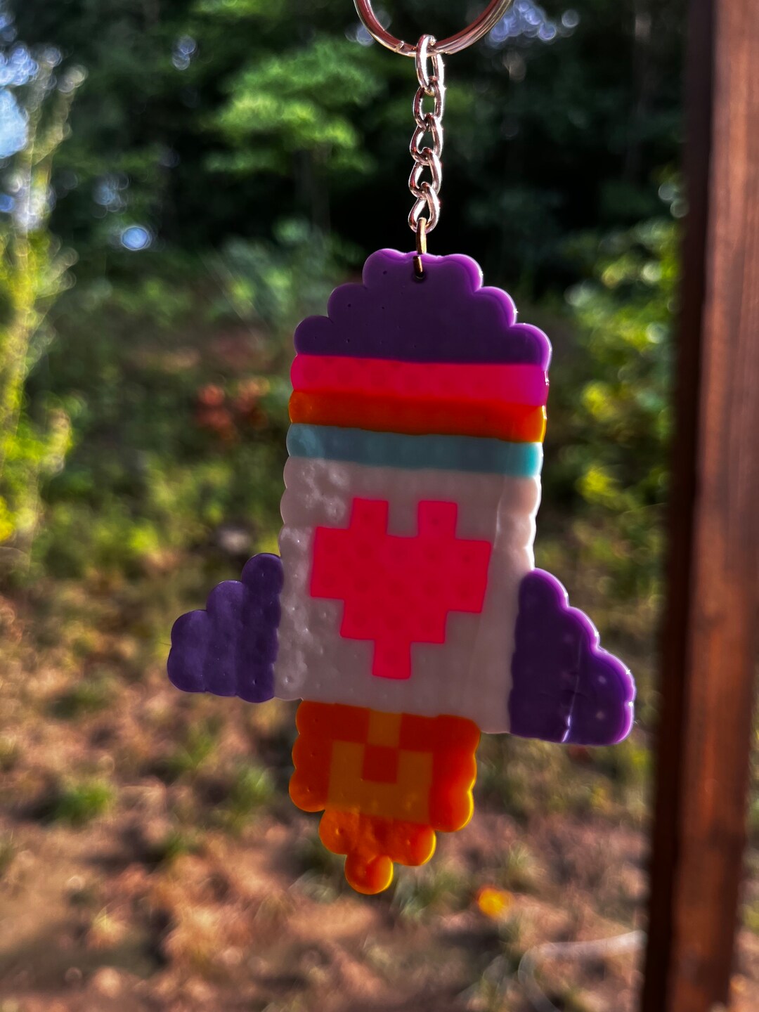 Rocket Perler Bead Keychain - Etsy