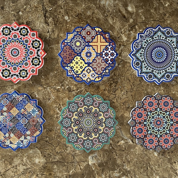 Moroccan Coasters - Etsy