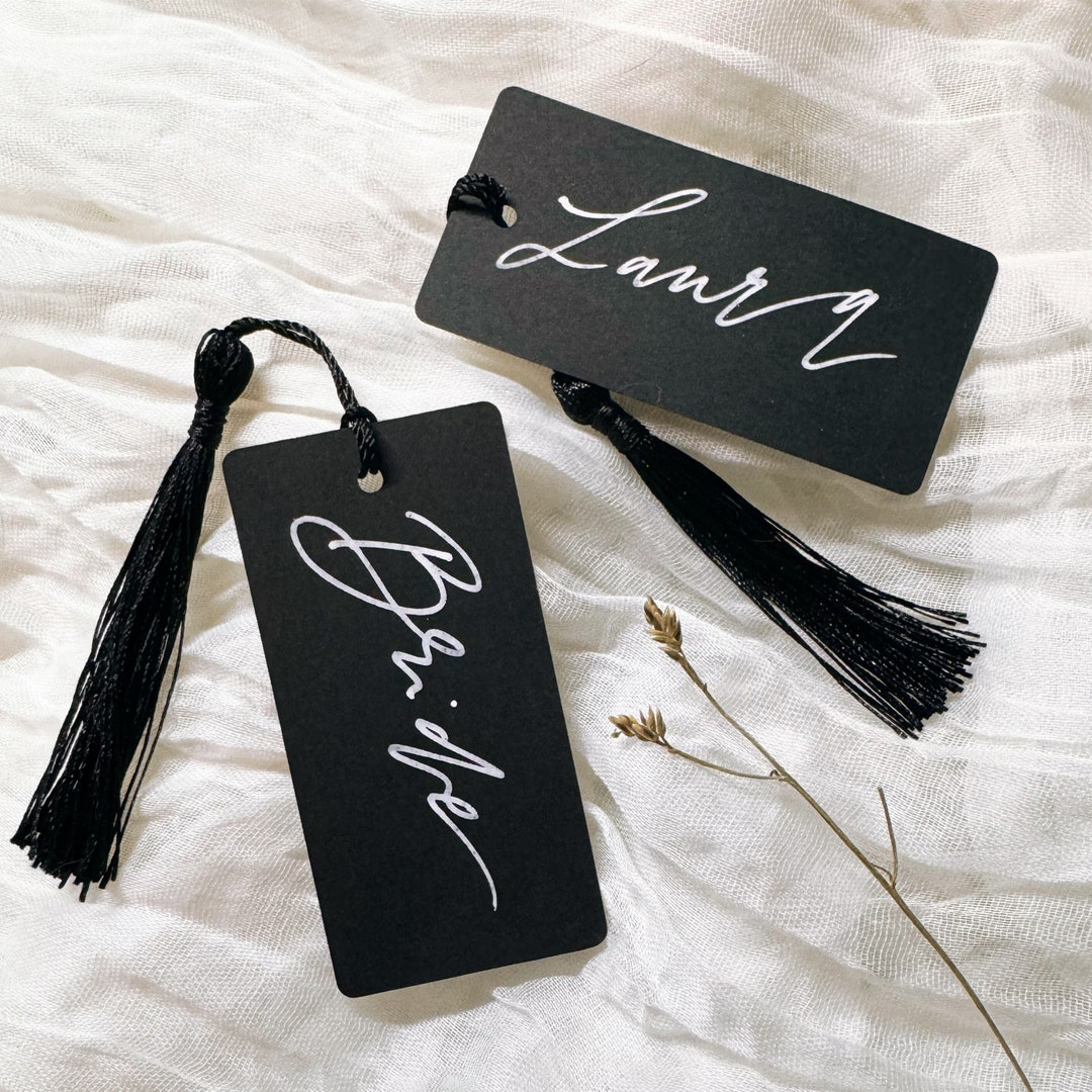 Handwritten Place Names / Name Tags for Weddings and Parties Minimalist ...