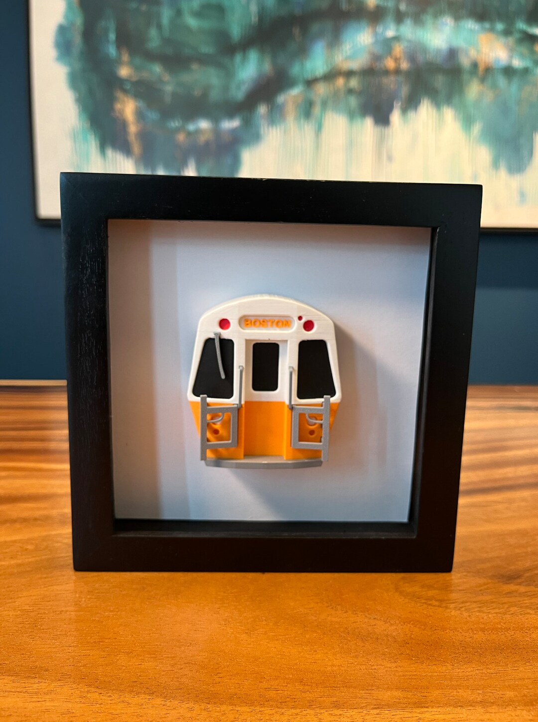 Boston Transit Wall Art - Orange Line Inspired Train Art / Boston Wall ...