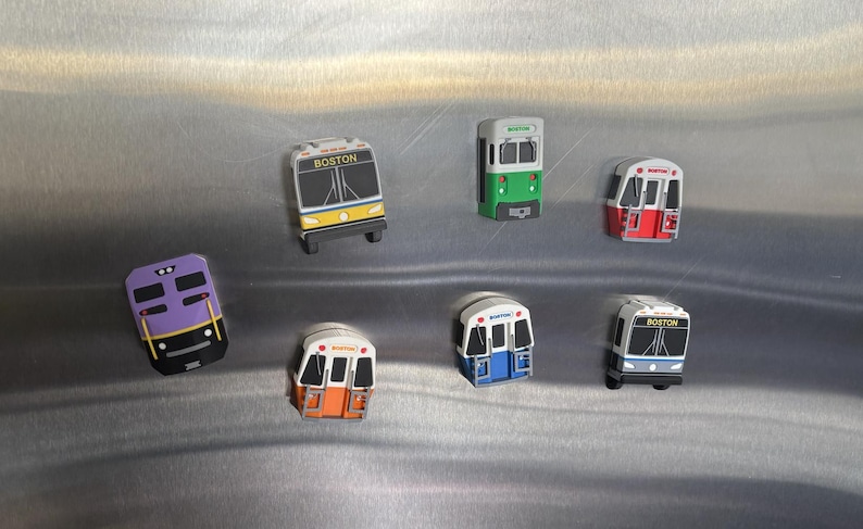 Boston Inspired Transit Magnets: 1-7 Piece Set Inspired Train Magnet ...