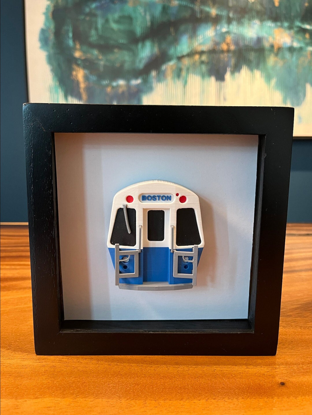 Boston Transit Wall Art - Blue Line Inspired Train Art / Boston Wall ...