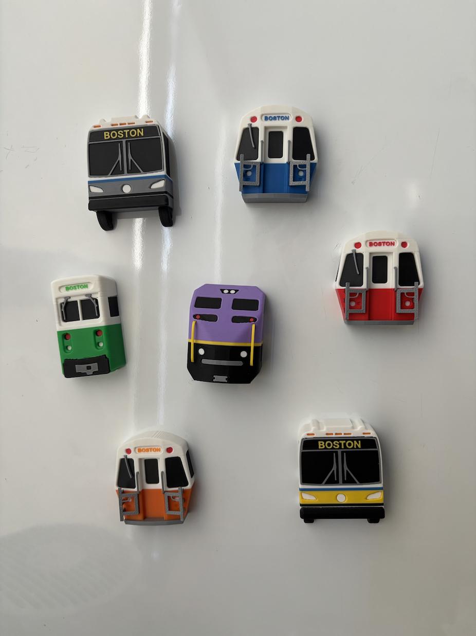 Boston Inspired Transit Magnets: 1-7 Piece Set Inspired Train Magnet ...
