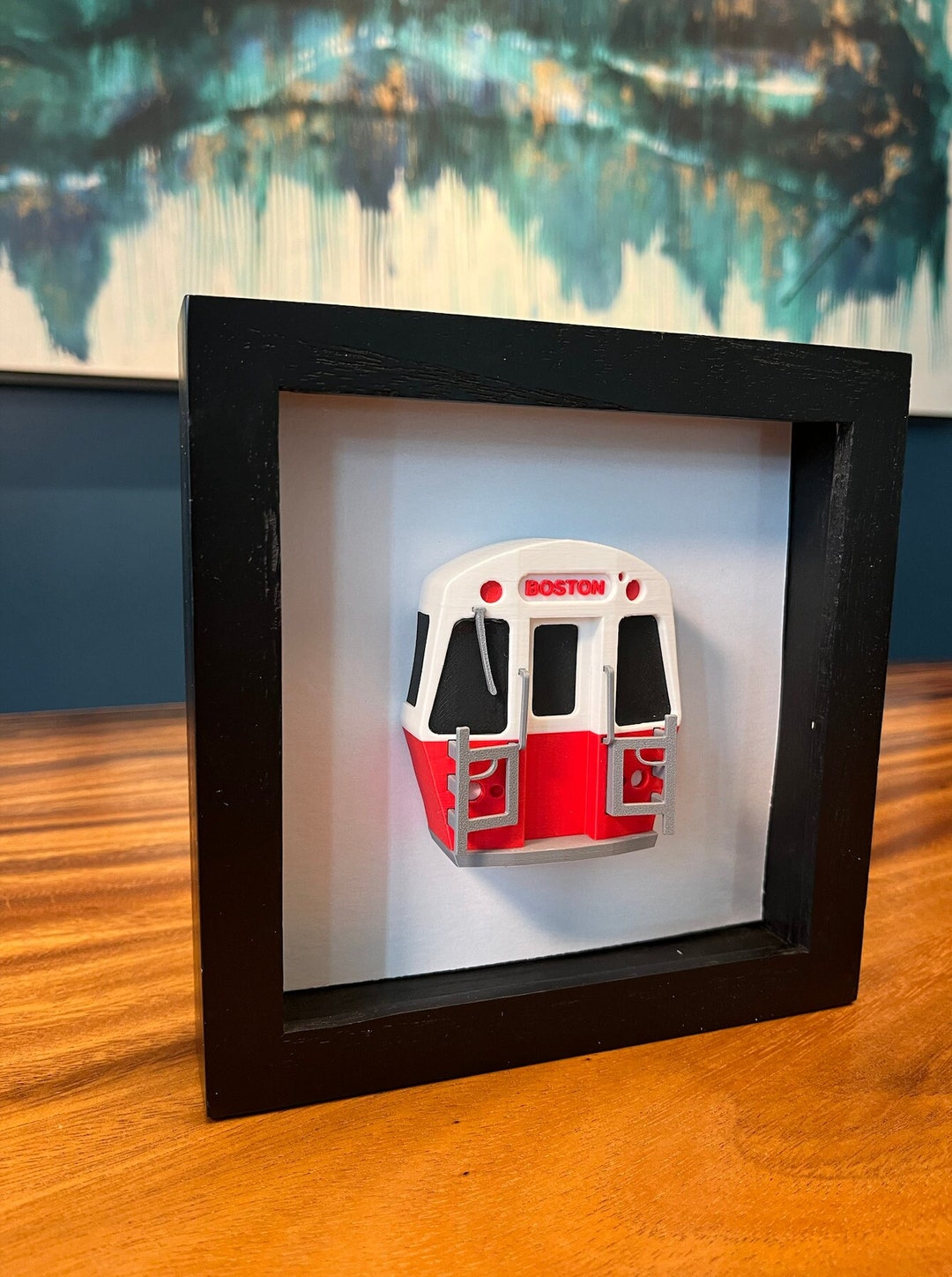 Boston Transit Wall Art - Red Line Inspired Train Art / Boston Wall Art ...