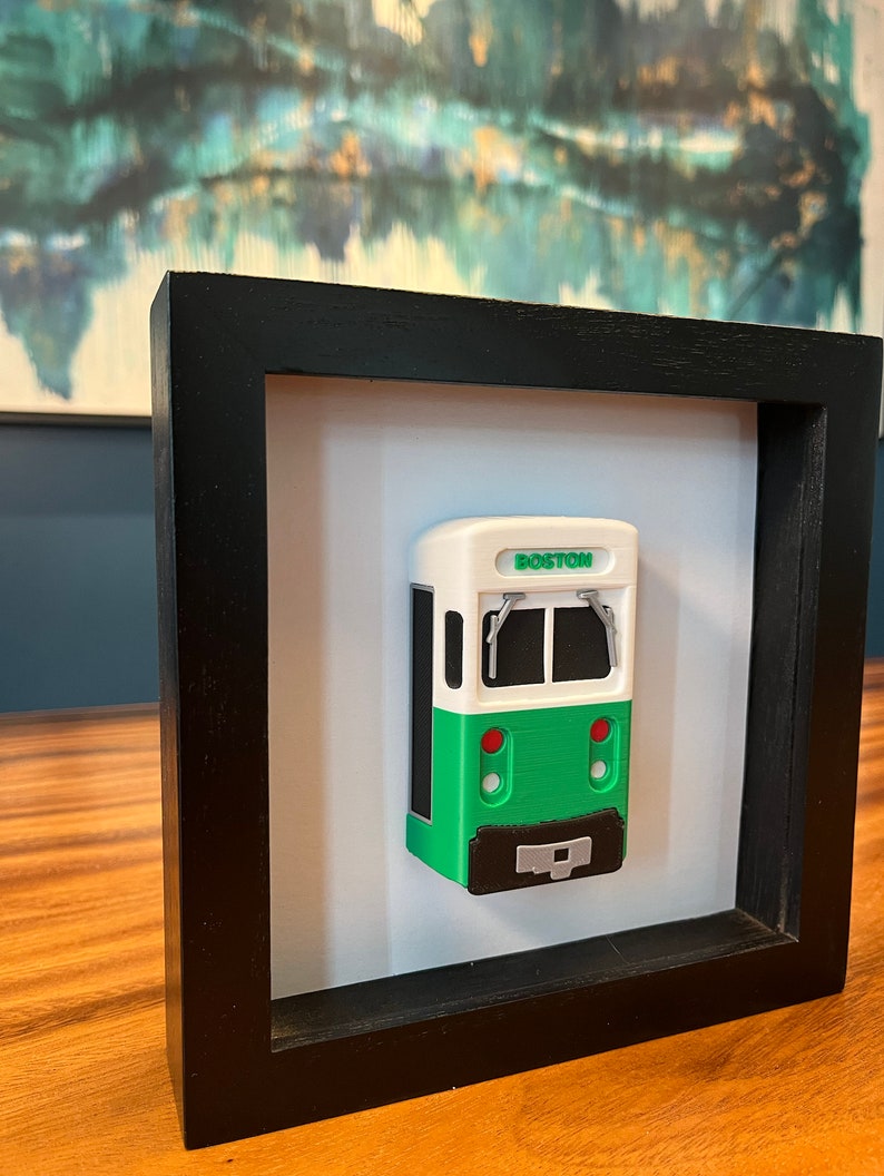 Boston Transit Wall Art Green Line Inspired Train Art / Boston Wall Art ...