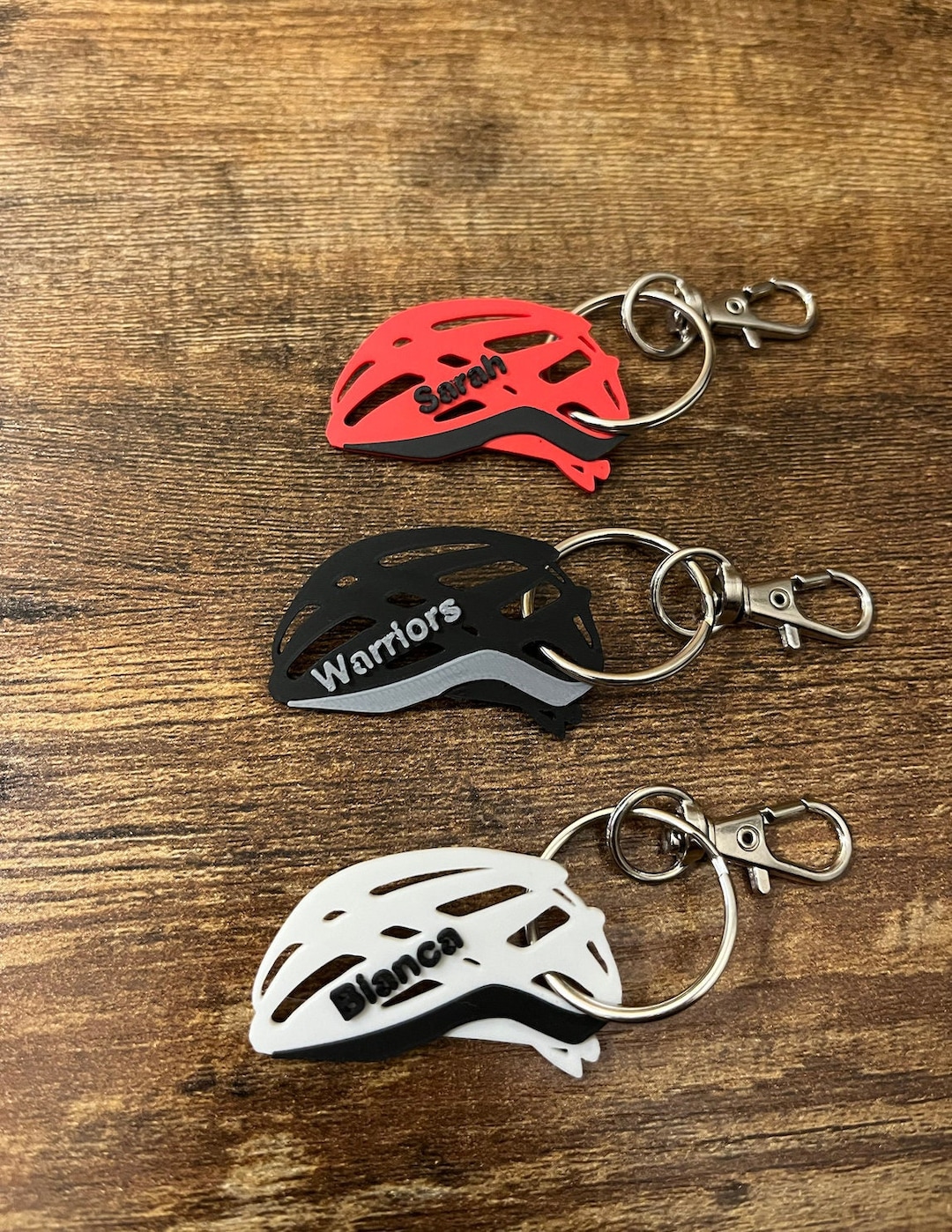 Personalized Bike Helmet Keychain | Backpack Tags, Sport Keyrings, Bike ...