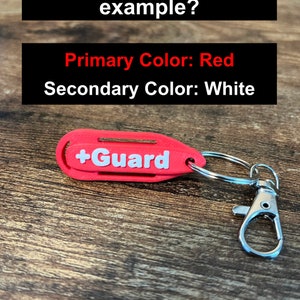 Personalized Lifeguard Buoy Keychain | Backpack Tags, Sport Keyrings ...