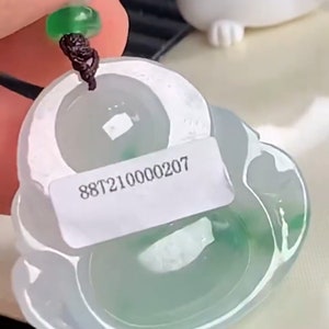 Rare Beautiful Burmese Translucent Jadeite Jade Floating Green Laughing ...