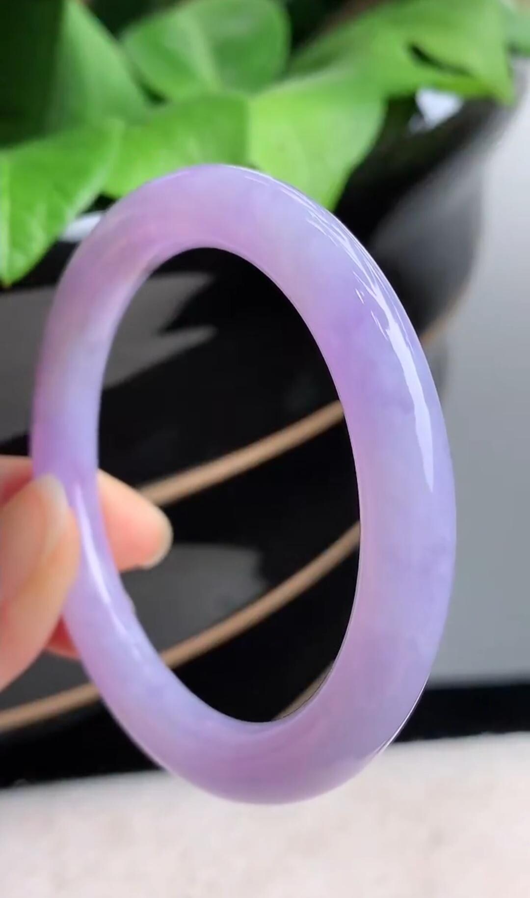 53/54mm Old Pit Natural Grade A Jadeite Jade Round Bar Bracelet ...