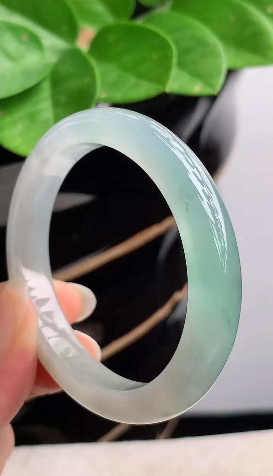 Myanmar Jadeite Bangle: Untreated Ice Jade, Certified (50/51mm Small ...