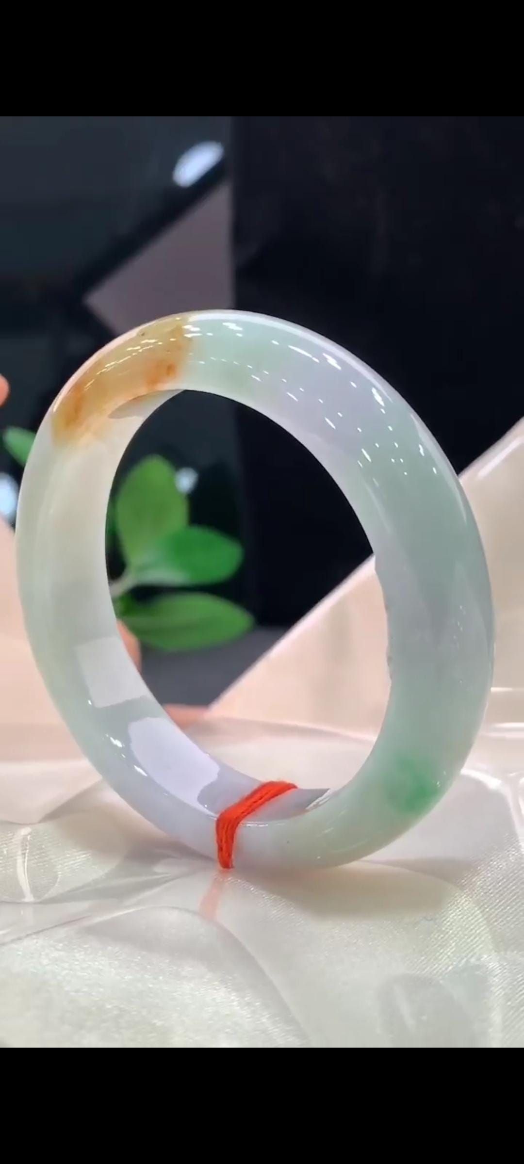 100% 53.5mm Myanmar Beautiful Natural Three color Grade A Jadeite Jade ...