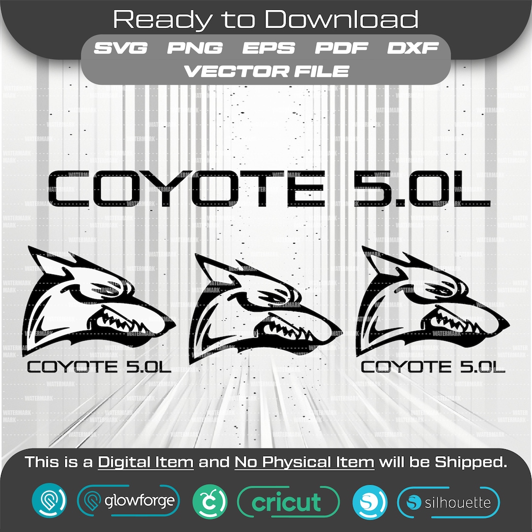 Coyote Svg Png Dxf Cricut File, Svg Bundle, Sticker, Cricut Svg Instant ...