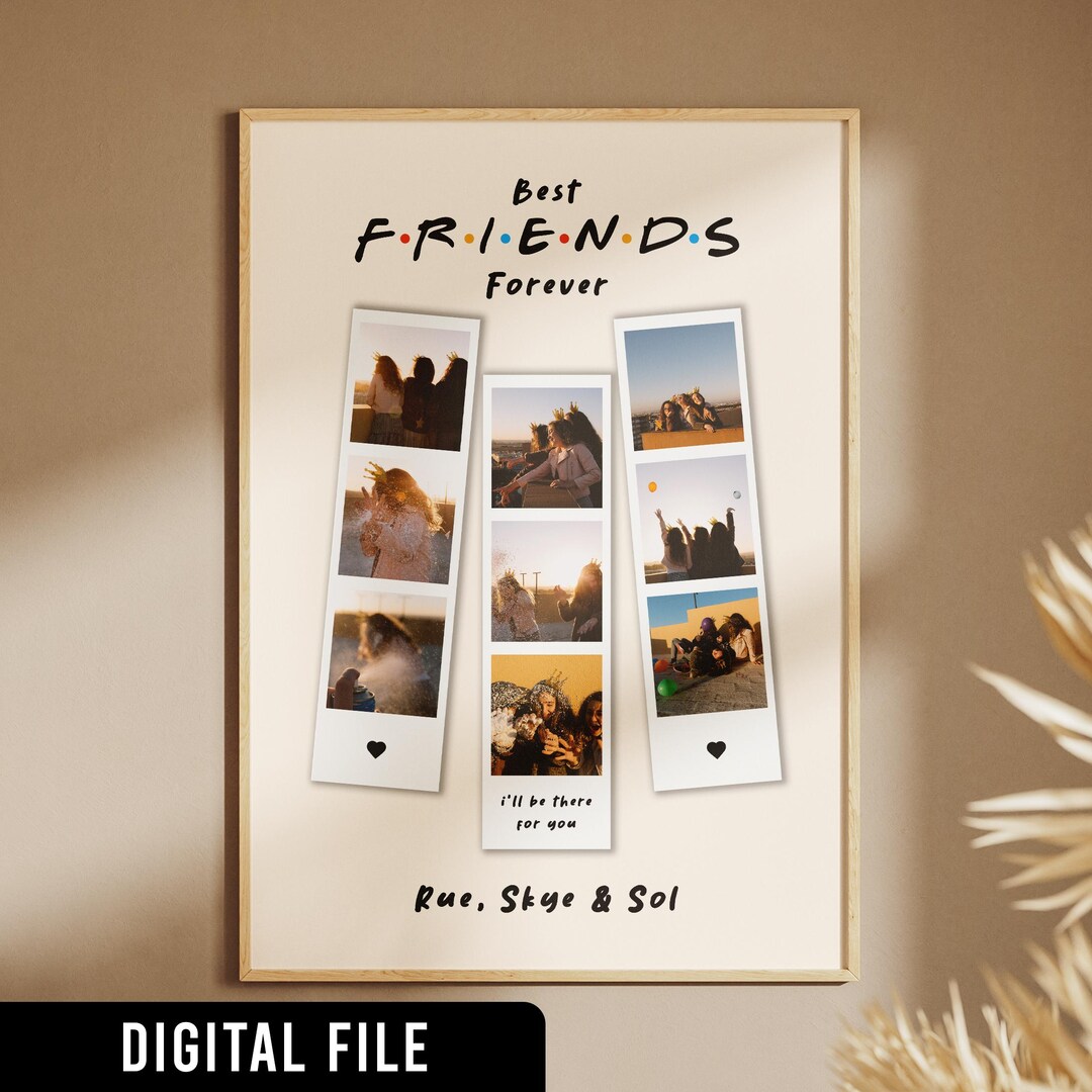 Custom Friends-inspired Photo Booth Collage Wall Art Poster ...