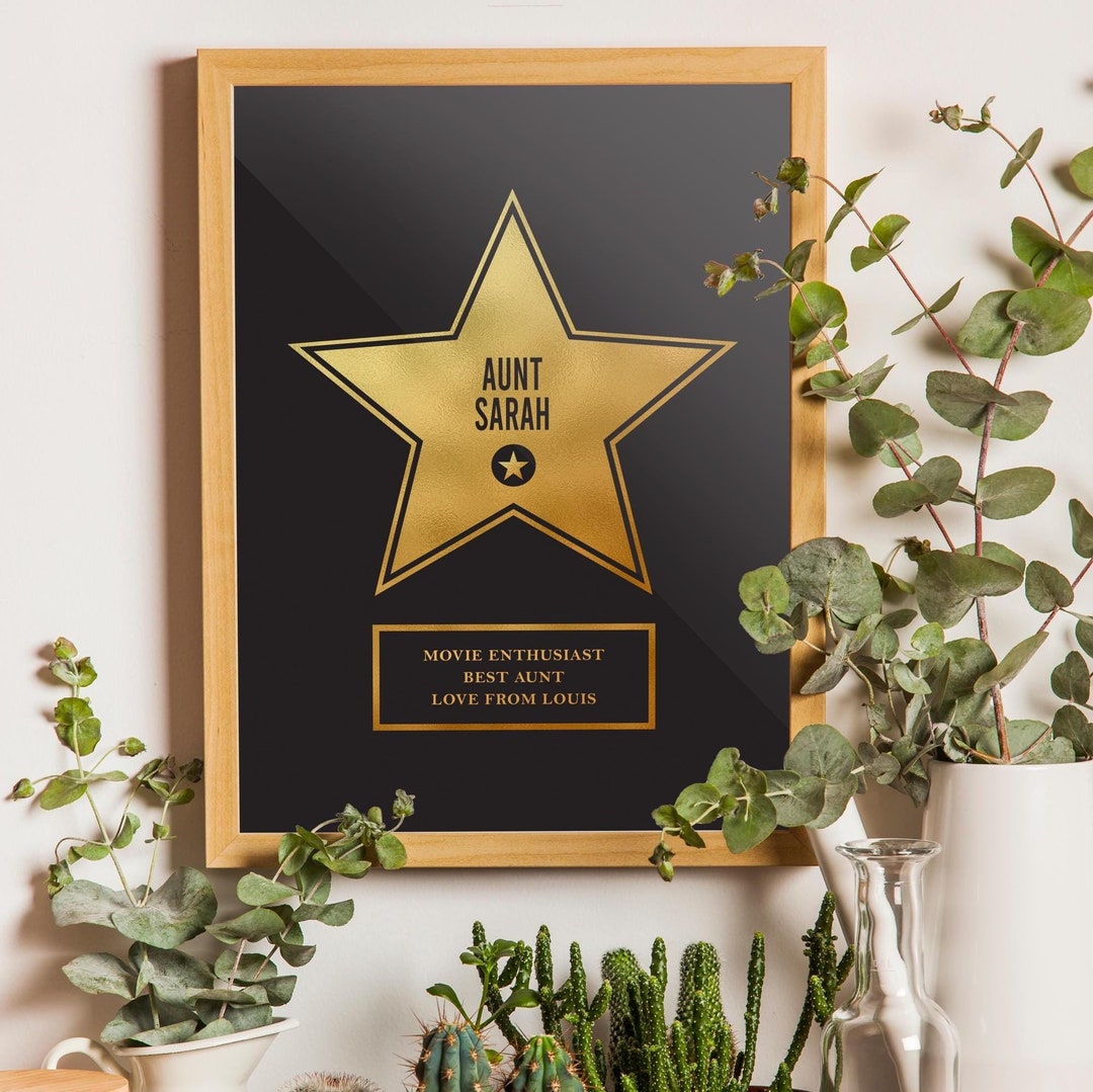 Custom Hollywood Star of Fame Personalized Digital Gift Birthday ...