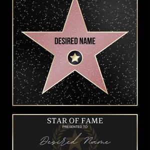 Hollywood Star of Fame - Canva Template | Iconic & Classic ...