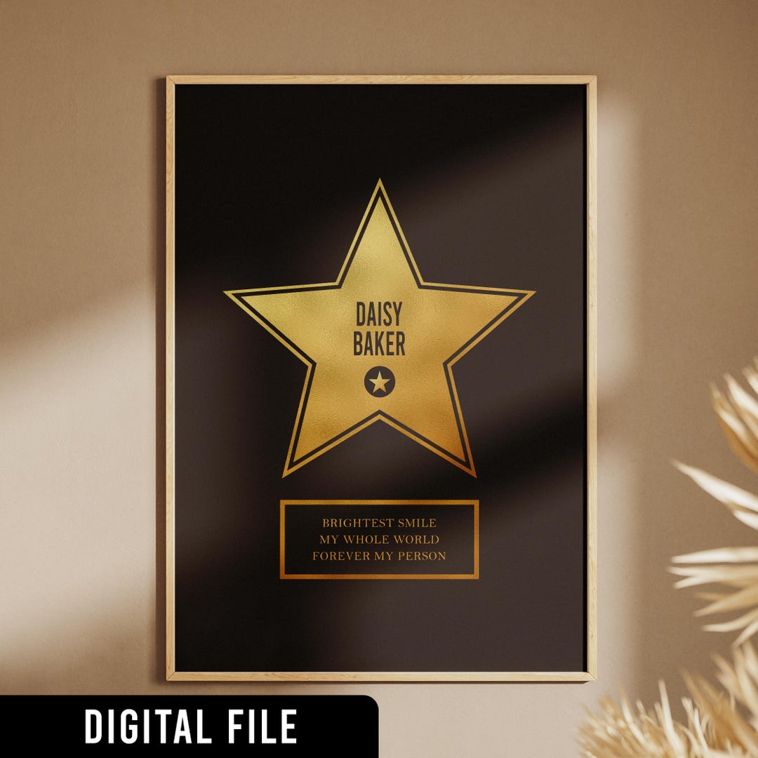 Custom Hollywood Star of Fame | Modern & Minimalist | Personalized ...
