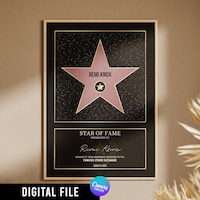Star of Fame Award Poster Canva Template Digital Download - Etsy UK