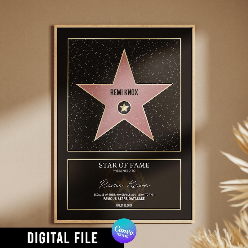 Movie With a Star in It - Etsy