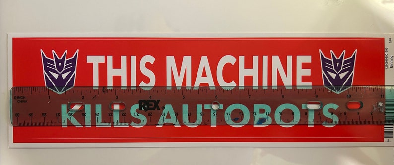 This Machine K!lls Autobots Bumper Sticker - Etsy