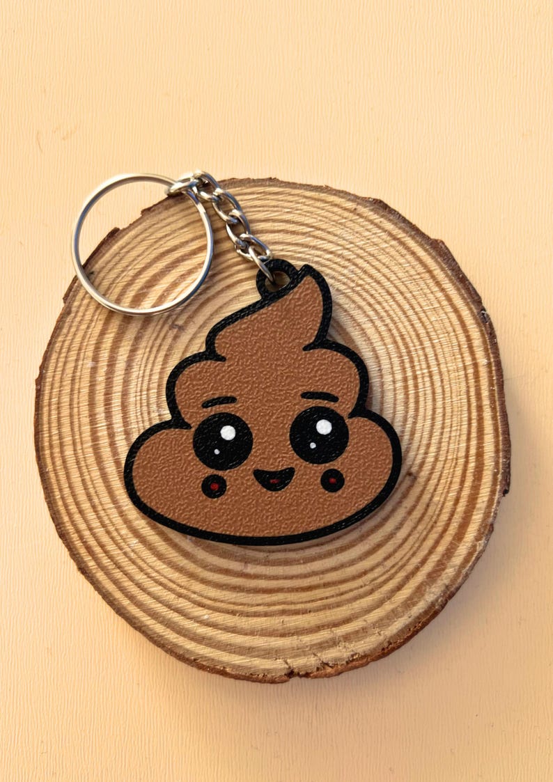 Kawaii Poop Keychain, 3d Print, 3D Printing, Gift Idea, Original ...