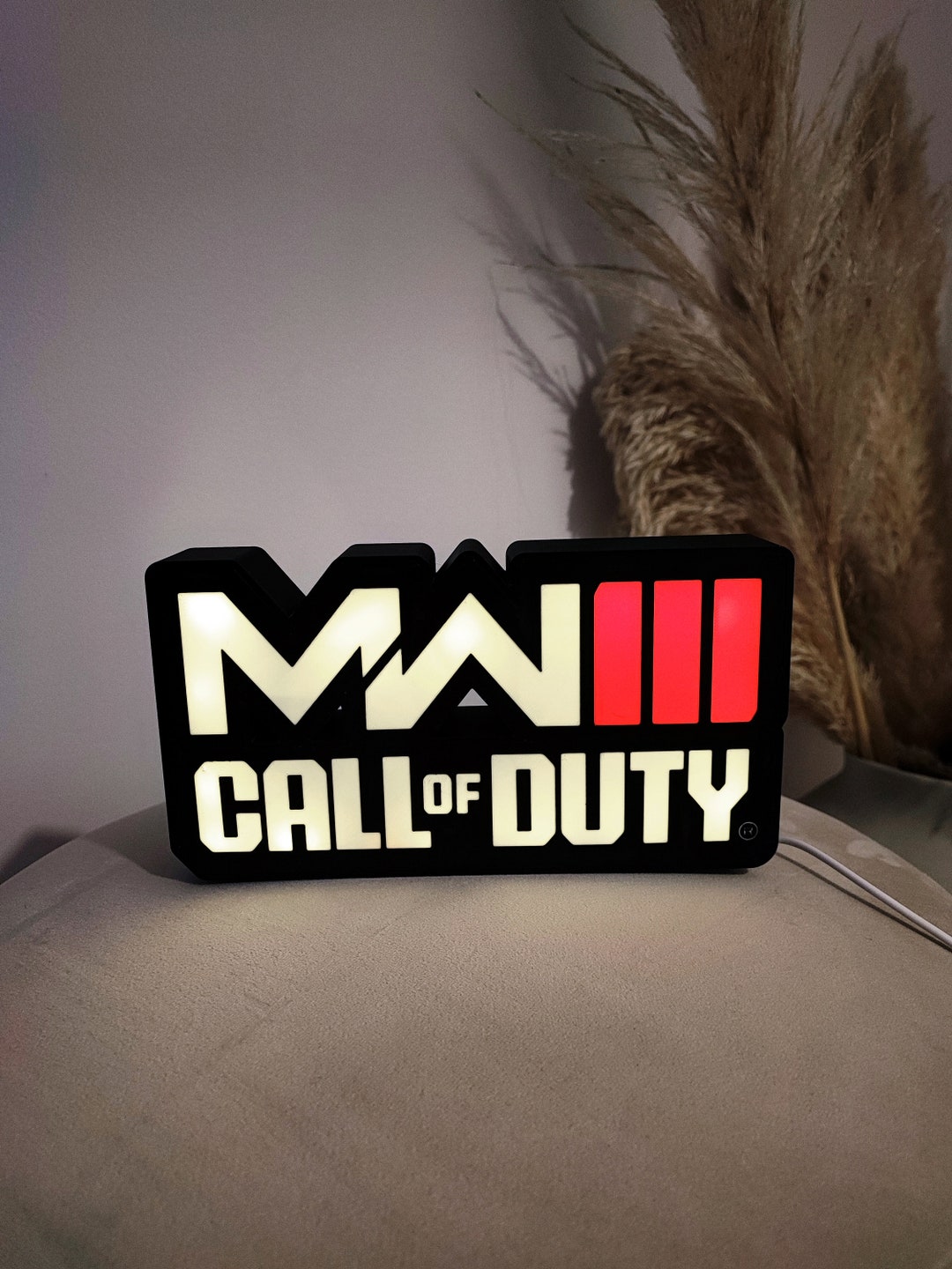 Call off Duty Modern Warfare 3 Light Box Led Night Light Lamp USB Cable ...