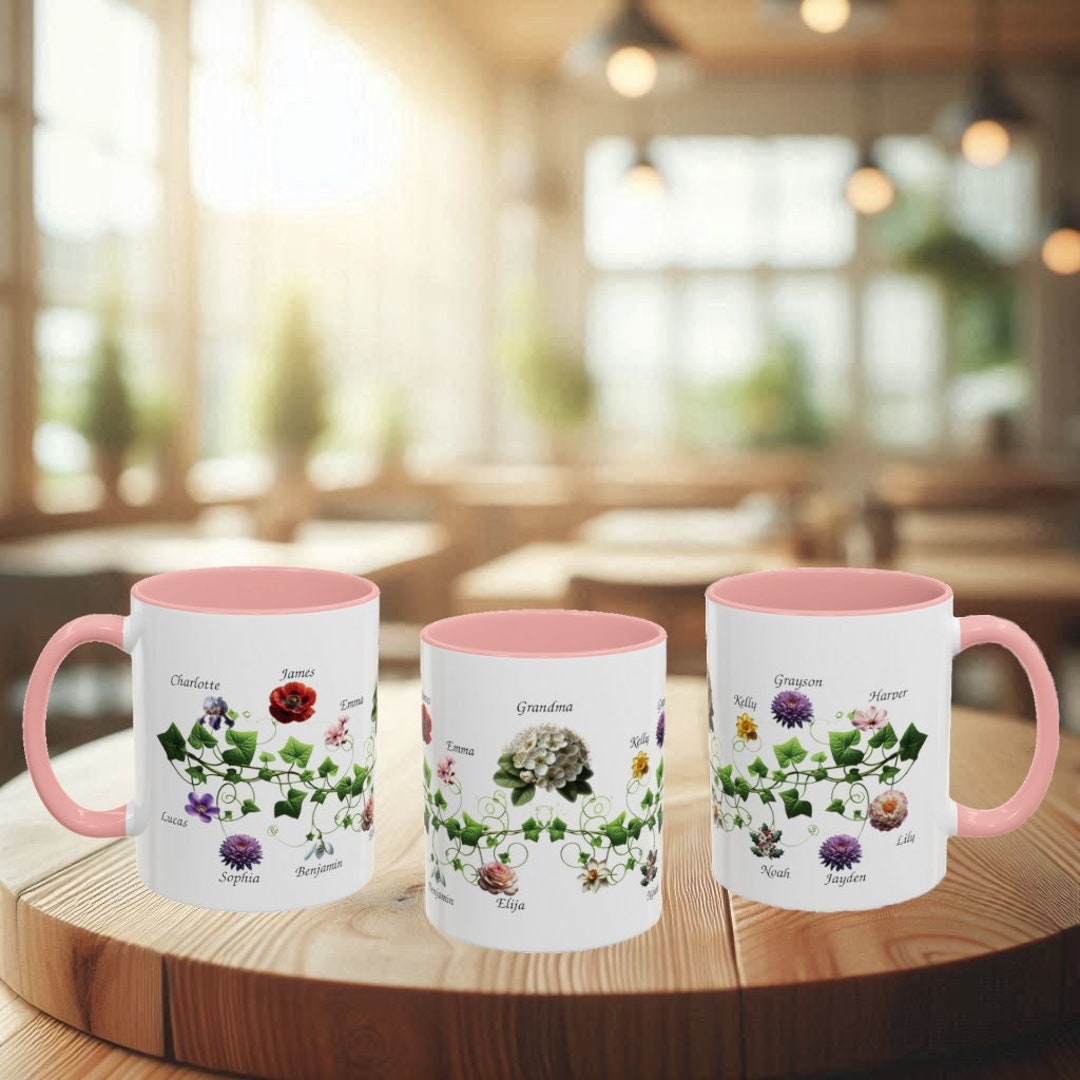 Birth Flower Family Vine, Mother's Day or Birthday Treasure for Mom and ...