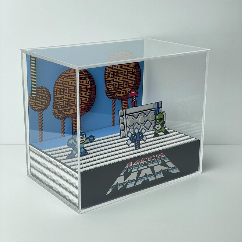 Nintendo Mega Man Cube Diorama Megaman Cube Diorama Mega Man Gift ...