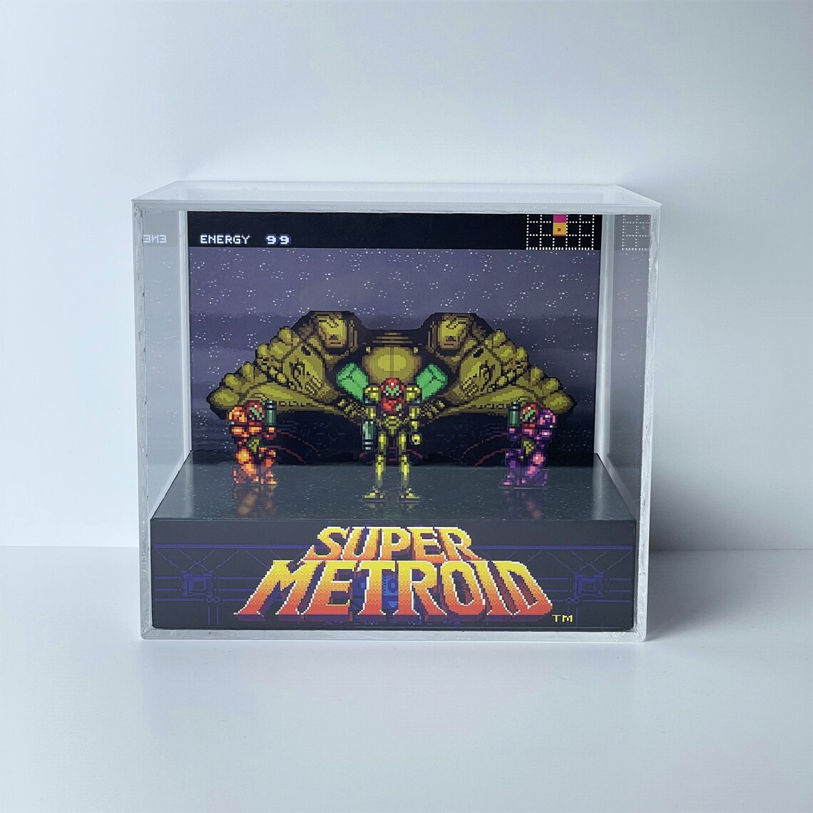 Super Metroid Cube Diorama Metroid Cube Diorama Super Metroid Gift ...