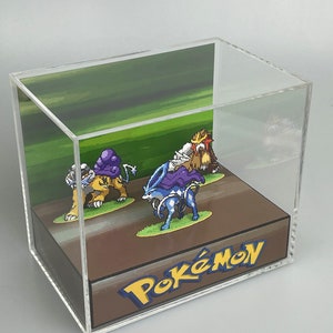 Pokemon Entei, Raikou, Suicune Legendary Dogs Cube Diorama Pokemon Cube ...