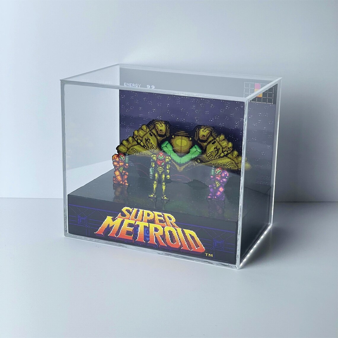 Super Metroid Cube Diorama Metroid Cube Diorama Super Metroid Gift ...