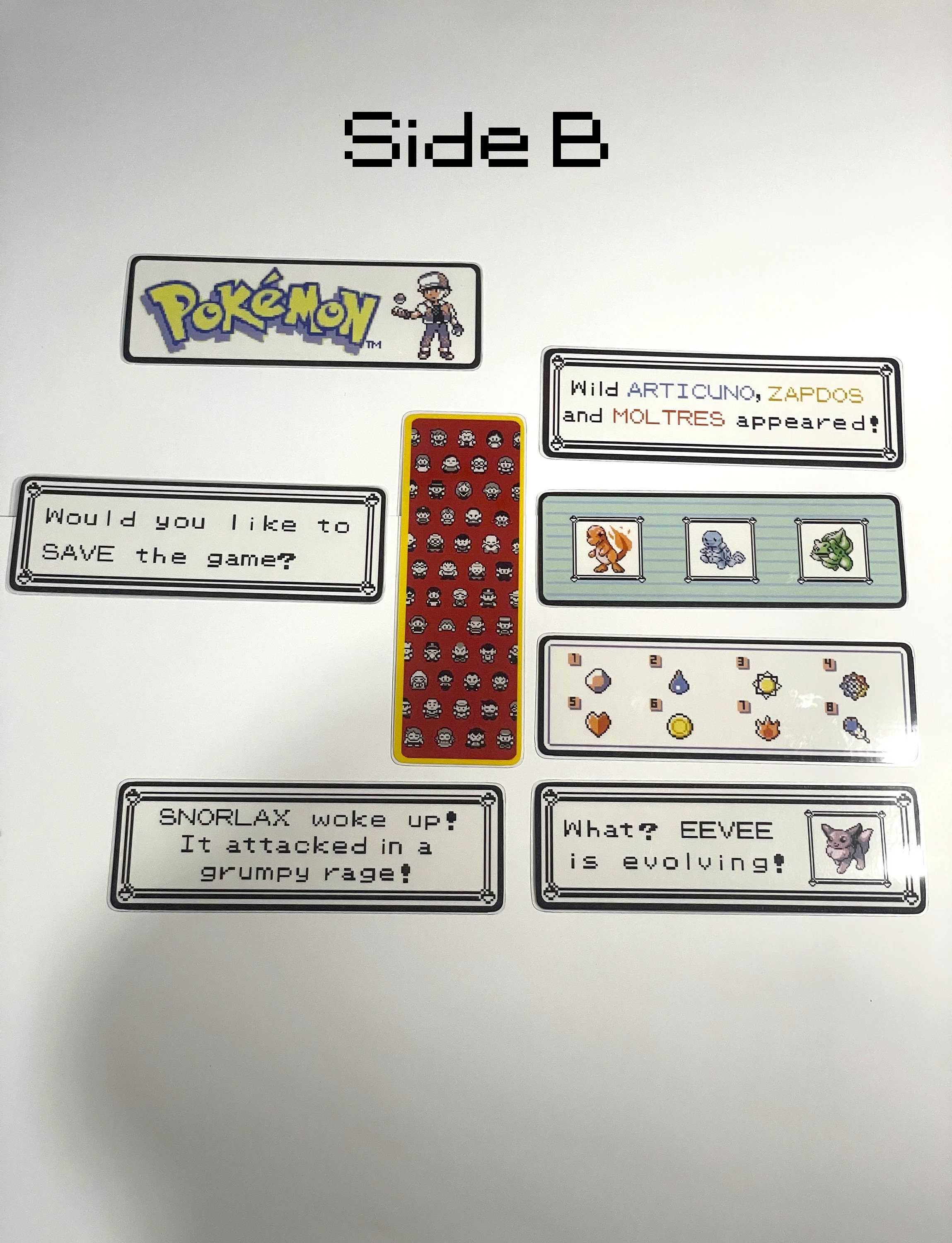 Gameboy Pokemon Bookmarks Laminated Pokemon Gift Pokemon Yellow Pokemon ...