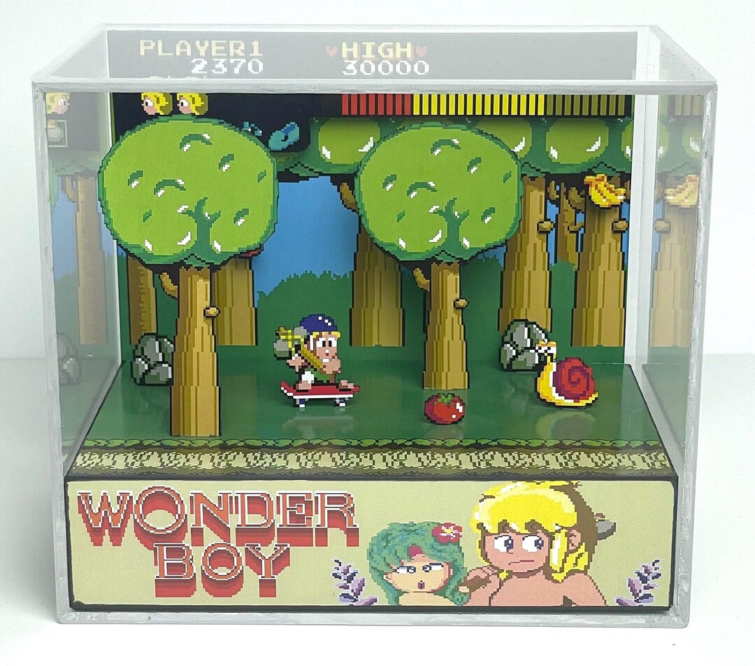 Wonder Boy Cube Diorama NES Wonder Boy Cube Diorama Wonder Boy Gift ...