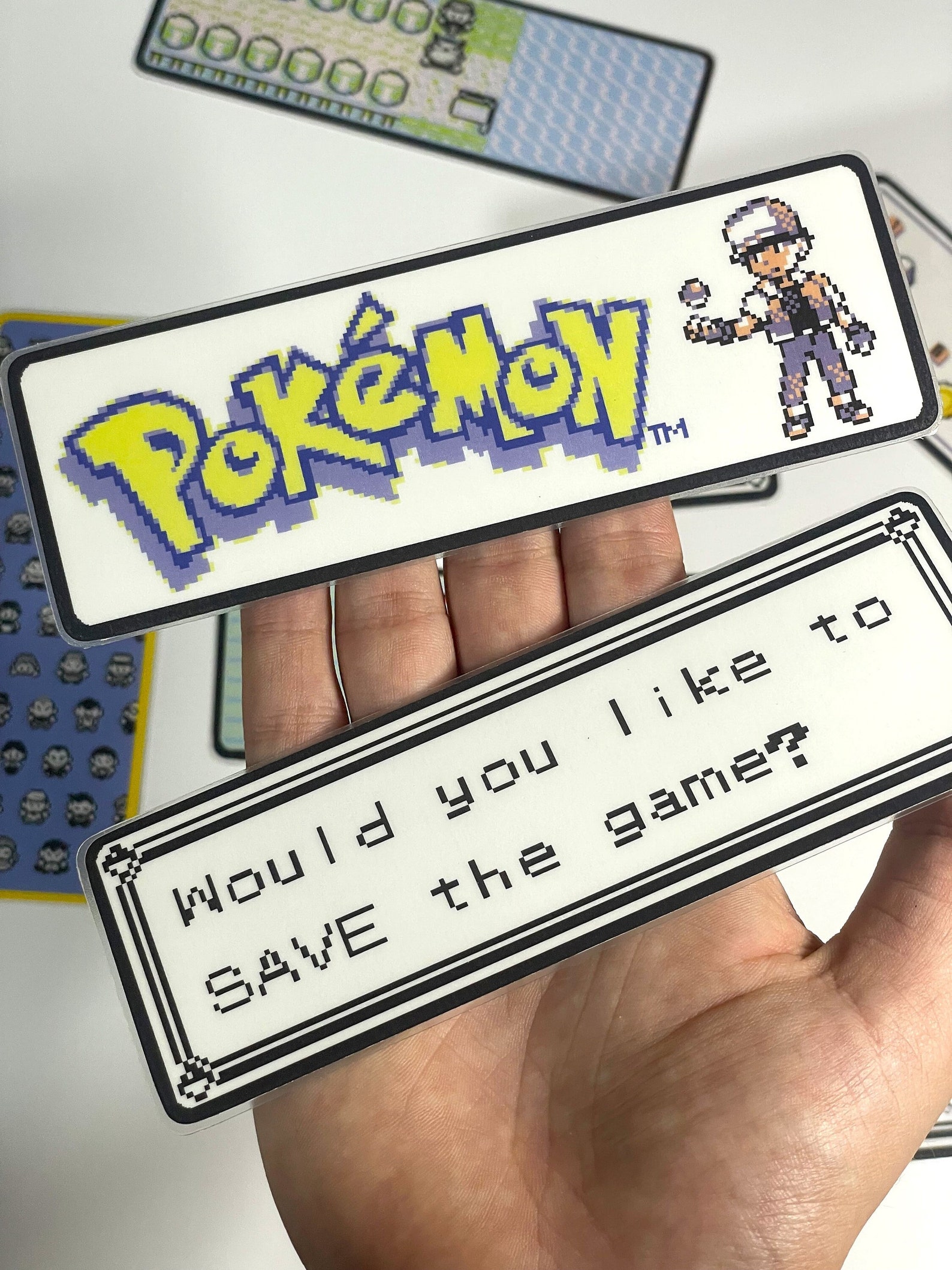 Gameboy Pokemon Bookmarks Laminated Pokemon Gift Pokemon Yellow Pokemon ...
