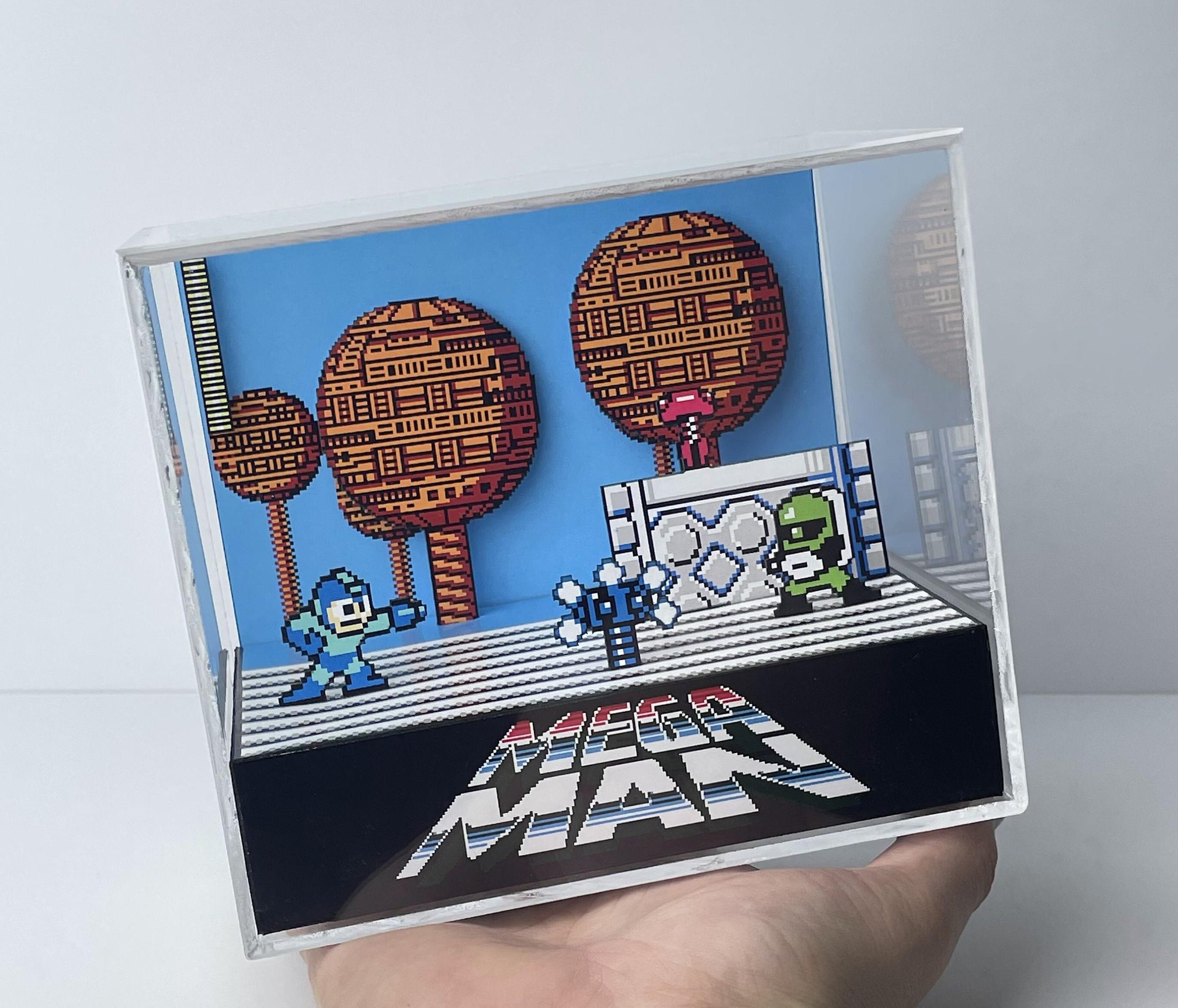 Nintendo Mega Man Cube Diorama Megaman Cube Diorama Mega Man Gift ...