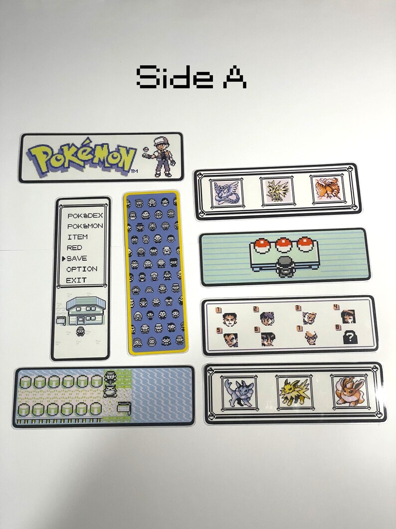 Gameboy Pokemon Bookmarks Laminated Pokemon Gift Pokemon Yellow Pokemon ...