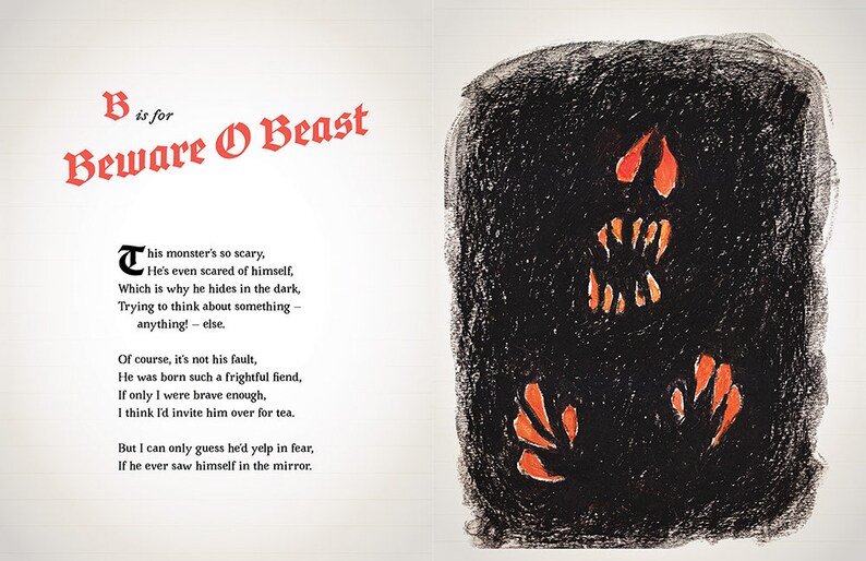 The Book of Monsters From A to Z an Early Readers Alphabet Book of Hand ...
