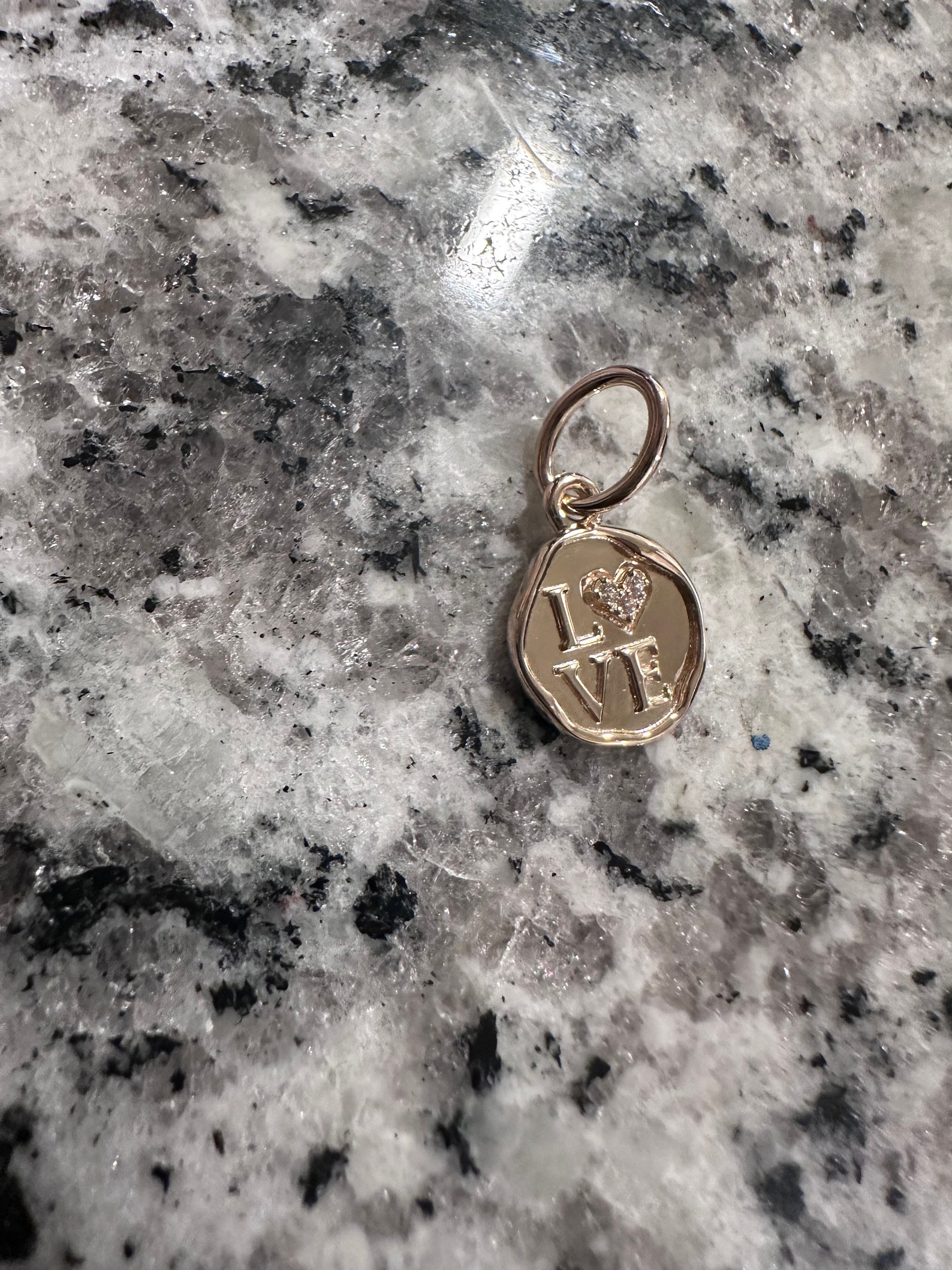 Pandora Love Stamp Charm 14k Gold - Etsy